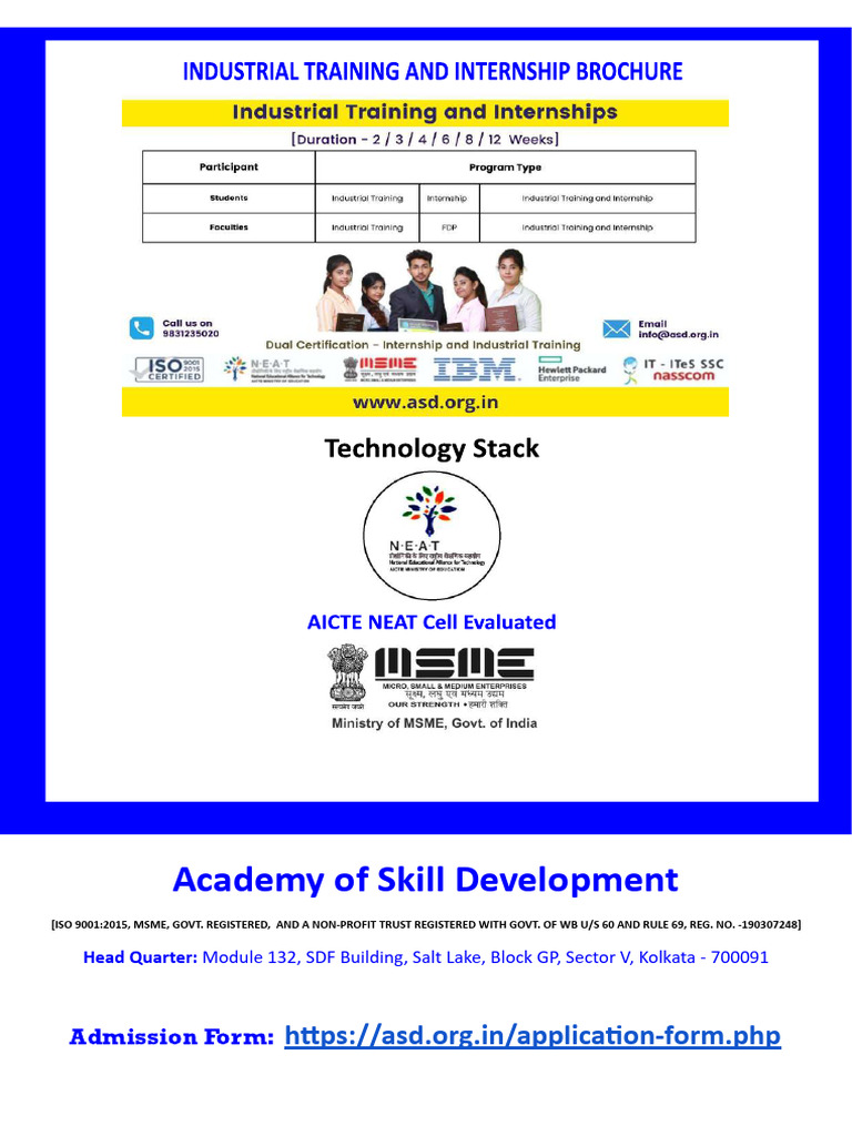 Industrial Training & Internships Program | PDF | Computing