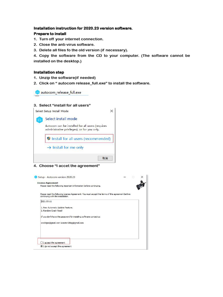 Installation Instruction For 2020 | PDF