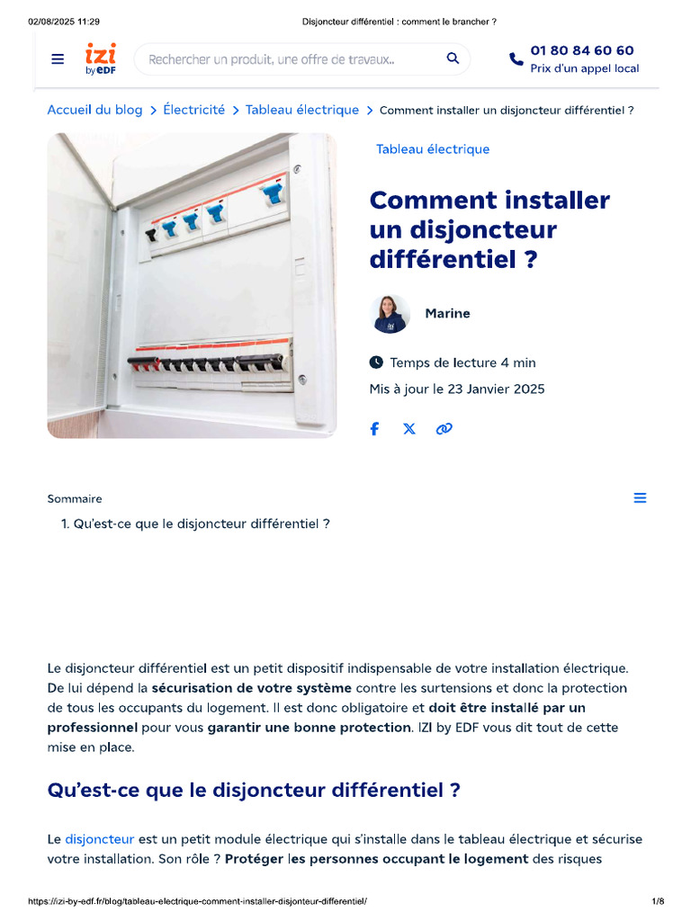 Comment Installer Un Disjoncteur Différentiel | PDF
