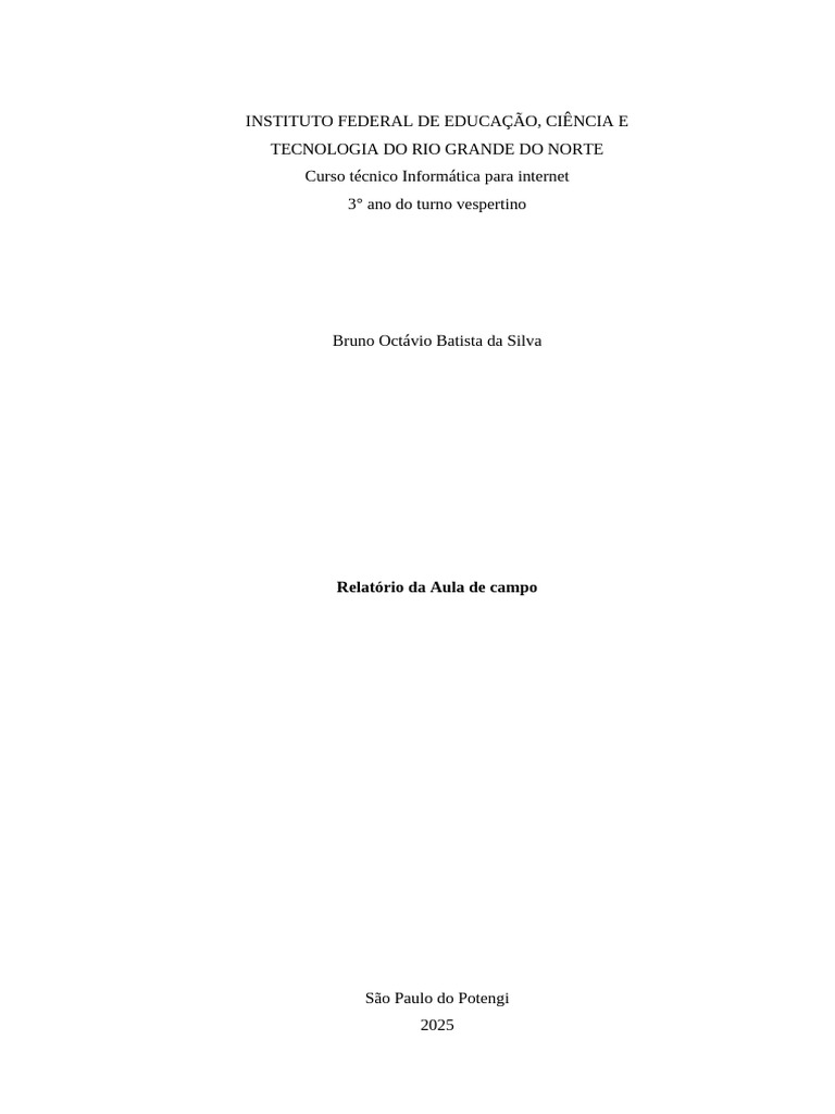 Modelo de Relatório Oficial | PDF | Bibliotecas | Engenharia