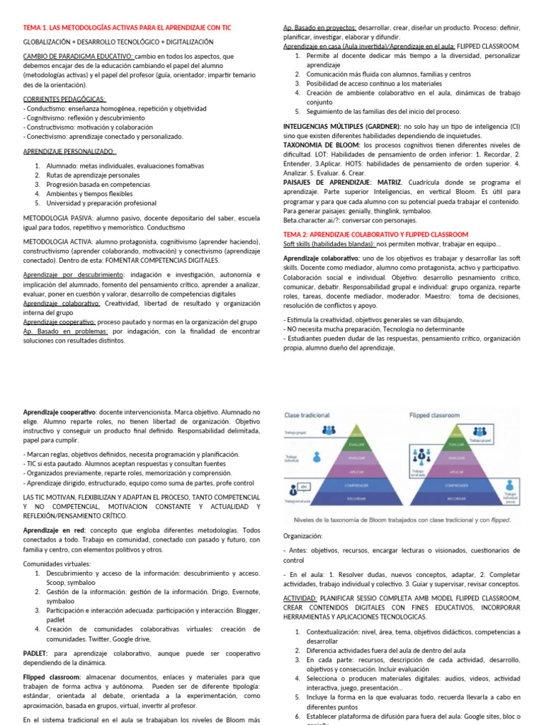 APUNTS TIC II | PDF | Aprendizaje | Maestros