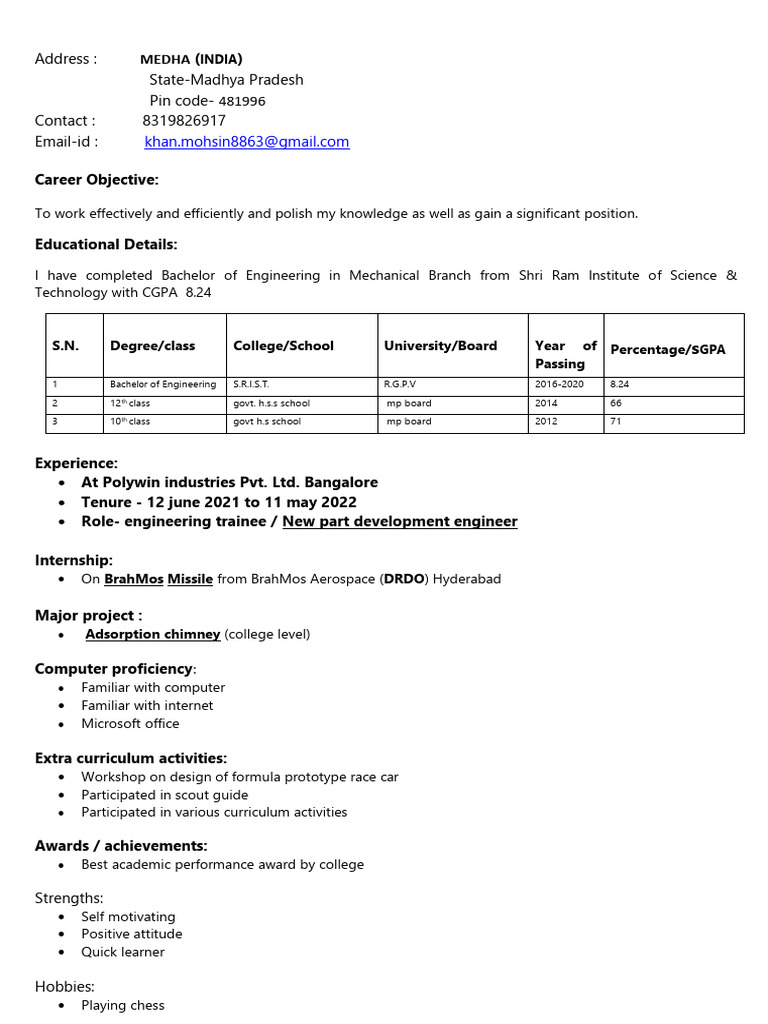 Mohsin Resume - New | PDF