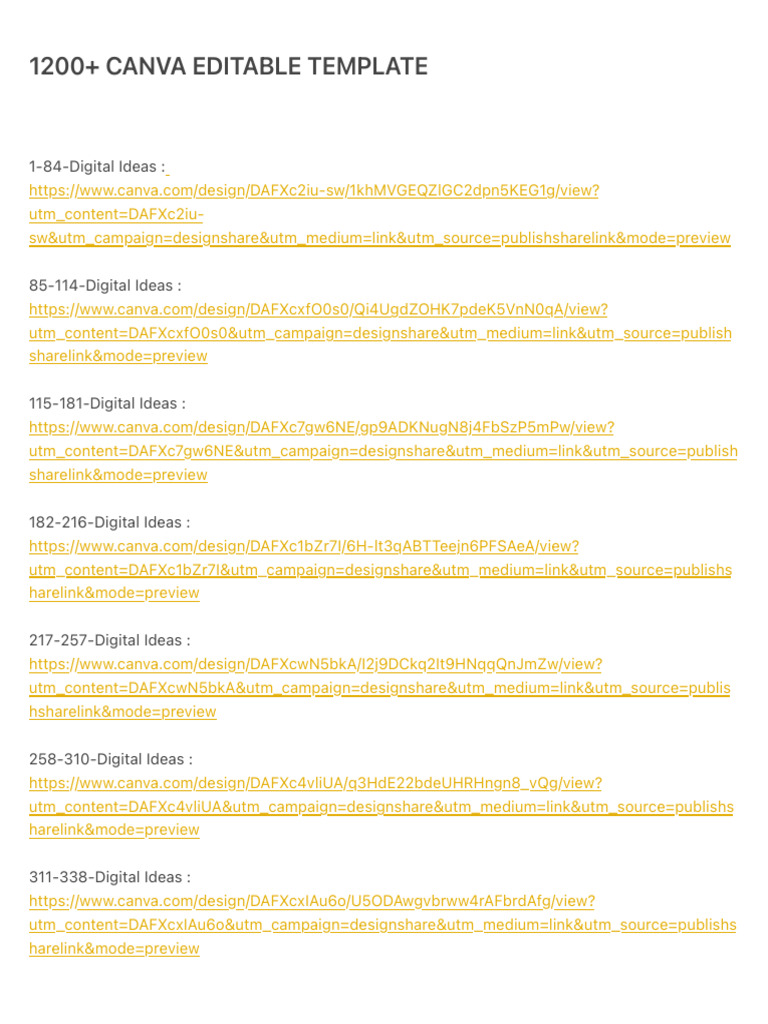 1200+ Canva Editable Template | PDF