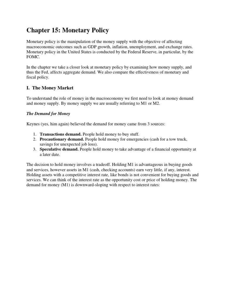 Fed Money Supply Chapter | PDF | Money Supply | Monetarism