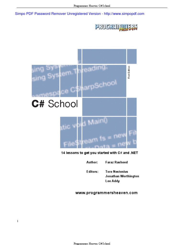 Csharp Ebook C Sharp Programming Language Constructor Object Oriented Programming 8947