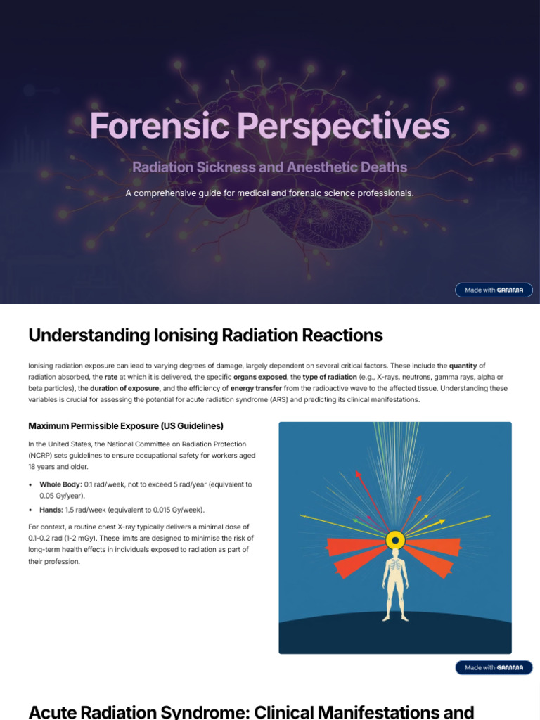 Forensic Perspectives | PDF | Acute Radiation Syndrome | Ionizing Radiation