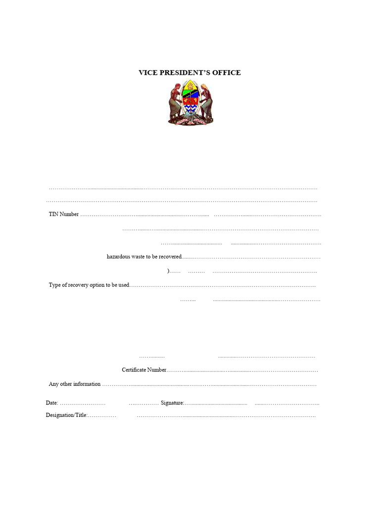Hazardous Waste Recovery Permit Application | PDF | Waste