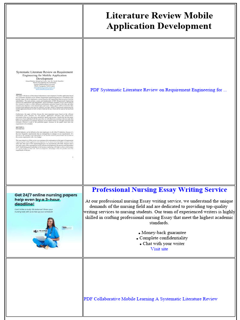 Literature Review Mobile Application Development | PDF | Analytics ...