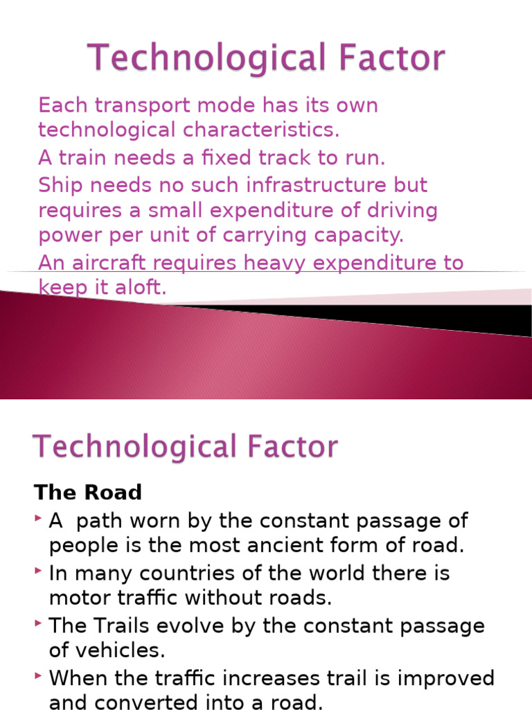 Technological Factor | PDF | Transport | Road