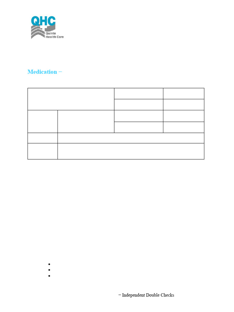 Independent Double Checks for High Alert Meds | PDF | Intravenous ...