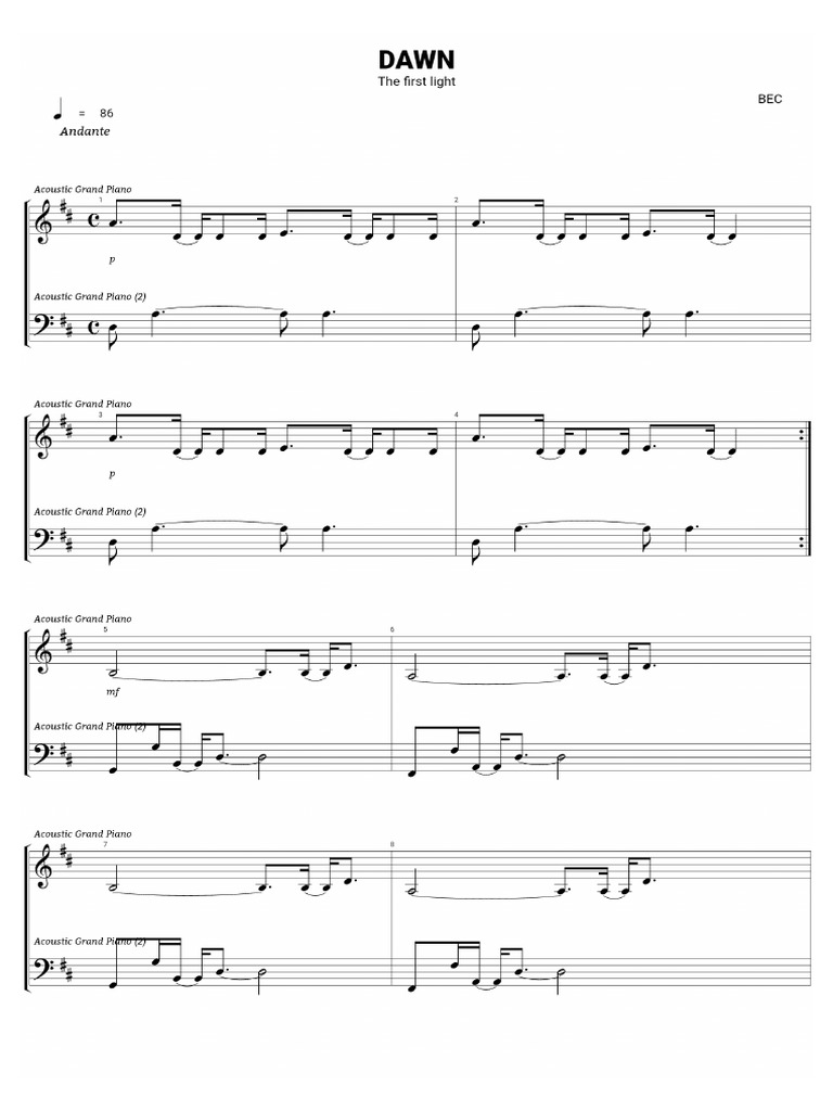 DAWN Piano Sheet 20250726 161514 | PDF
