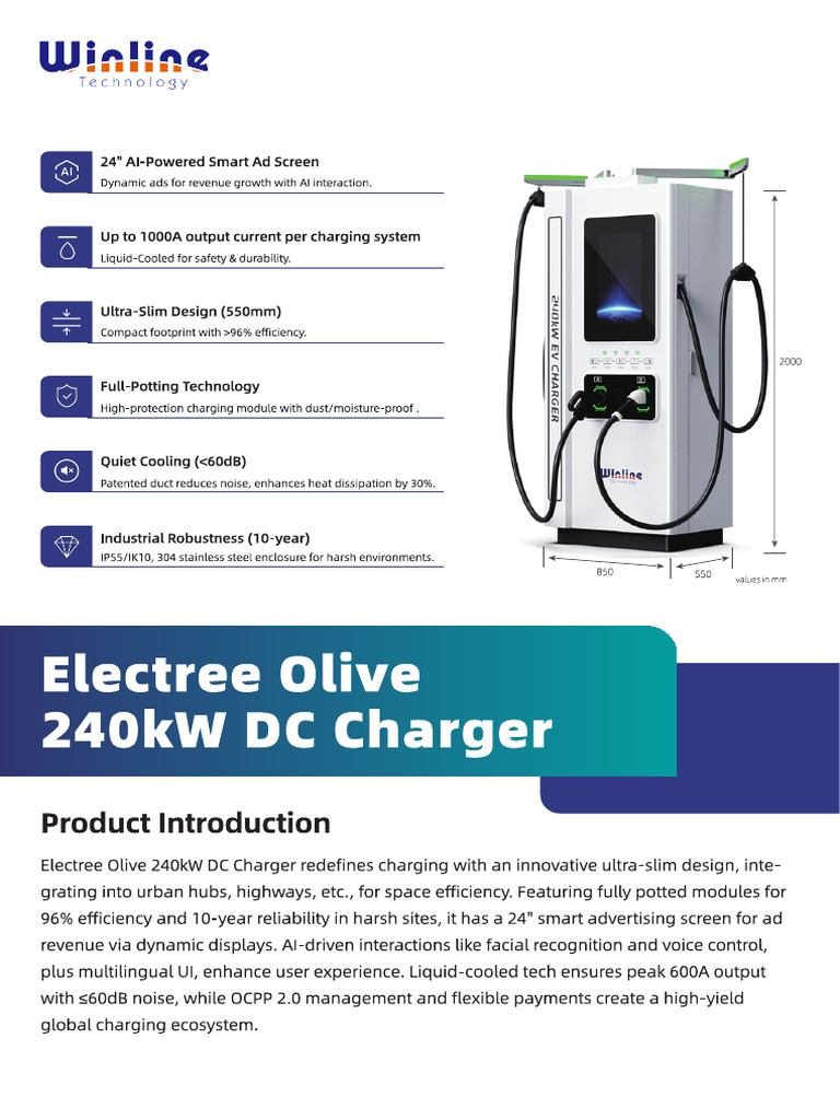 Electree Olive 240kW DC ChargerA4 | PDF