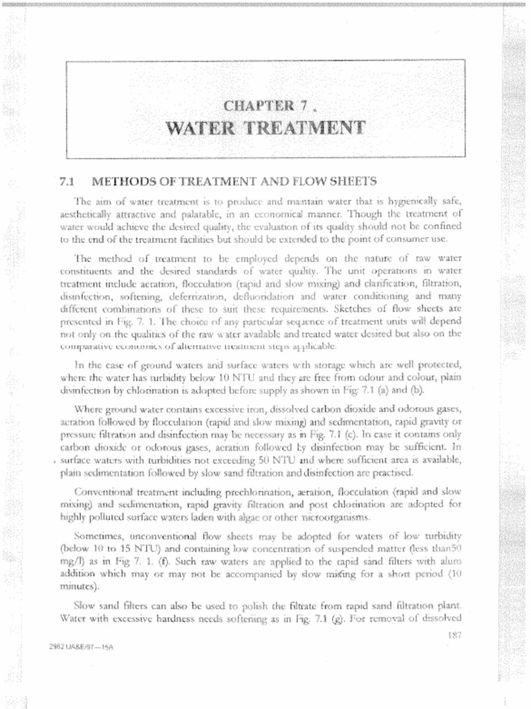 Chapter7 - Water Treatment | PDF