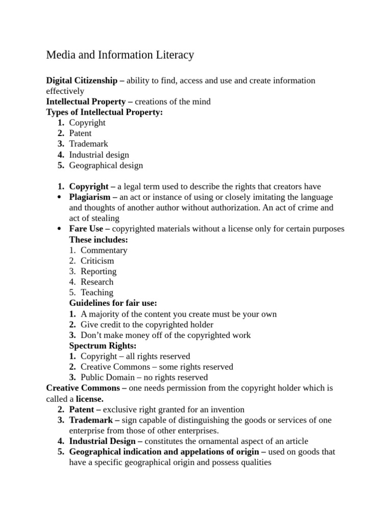 Media Literacy and Digital Citizenship Guide | PDF | Copyright | Cybercrime