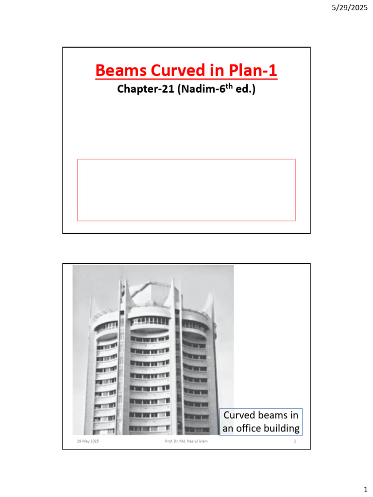 Lecture 3 Curved Beam 1 | PDF | Beam (Structure) | Geometry