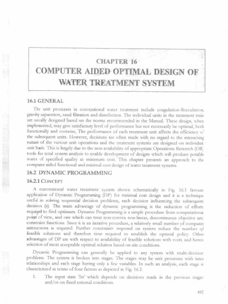Chapter 16 - Computer Aided Optimal Design of WTP | PDF