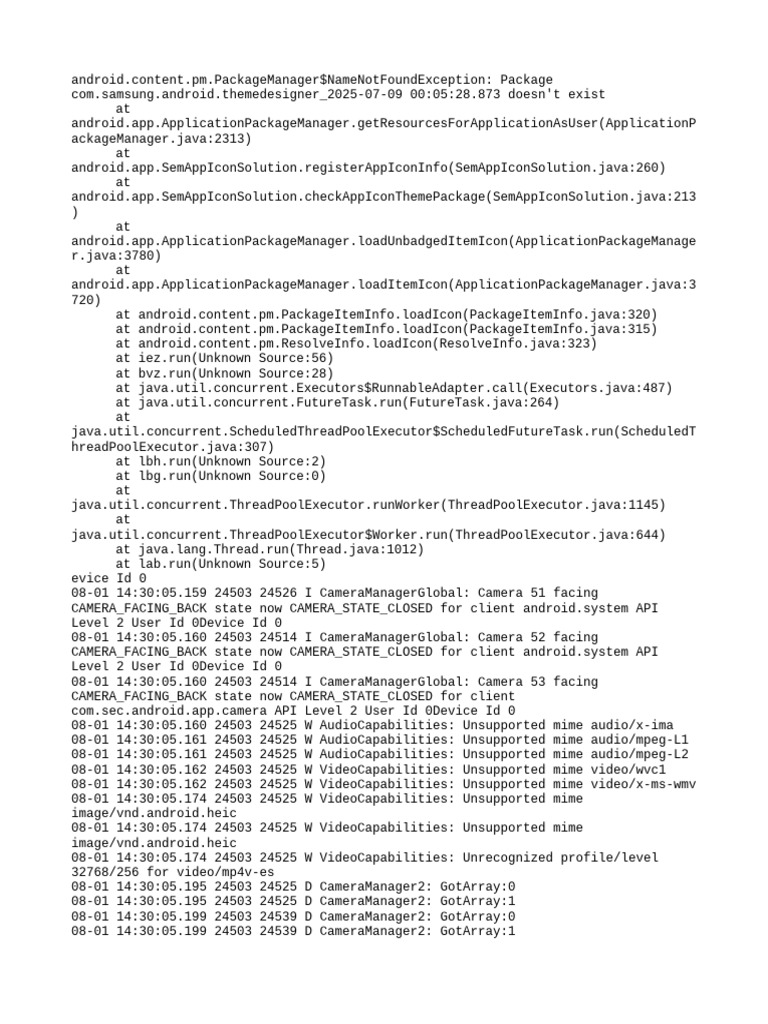 Log Cat 1754033405035 | PDF | Java (Programming Language) | Computer Programming