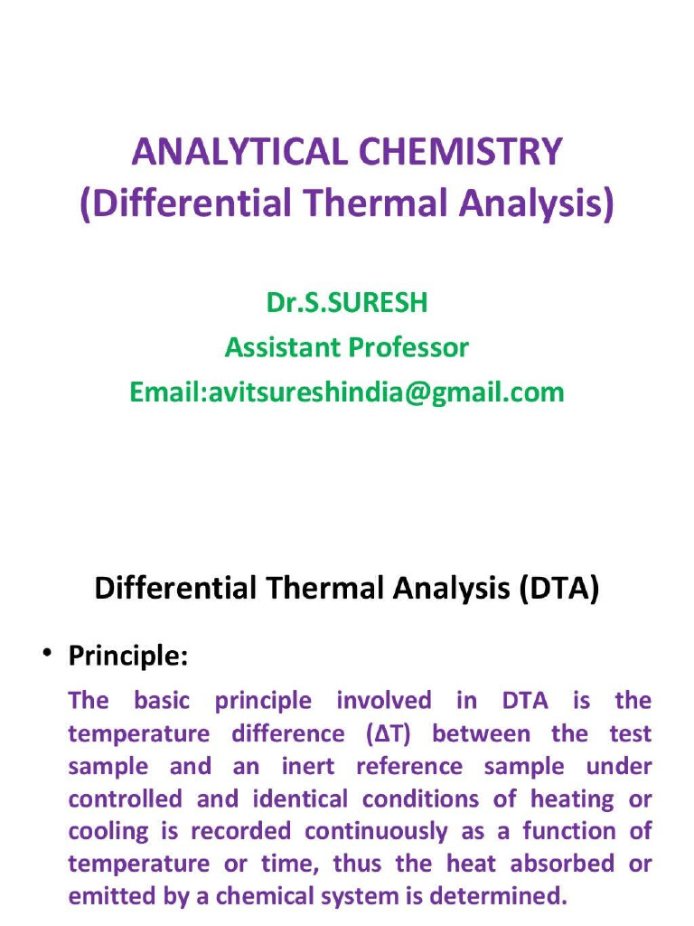 Differential Thermal Analysis | PDF