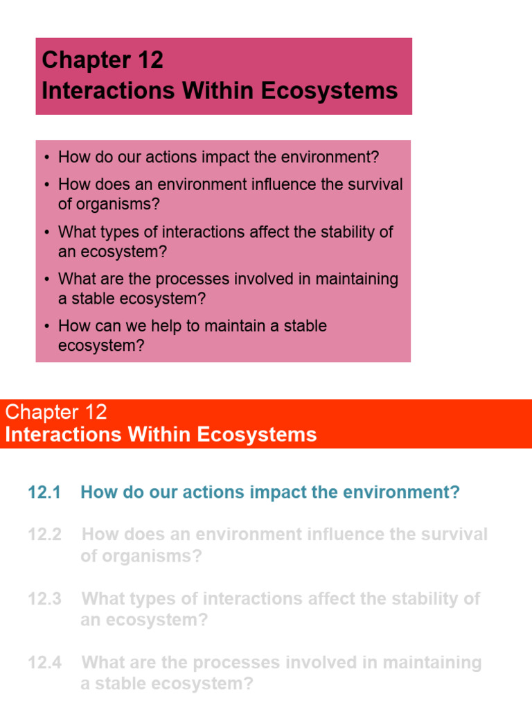 Chapter 12 - Interactions Between Ecosystems | PDF | Decomposition ...