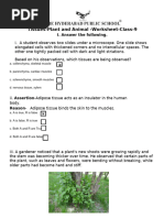 Tissues Work Sheet - Answer Key | PDF | Tissue (Biology) | Anatomy