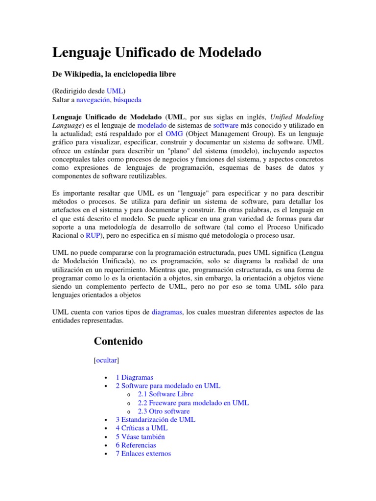 Lenguaje Unificado de Modelado | PDF