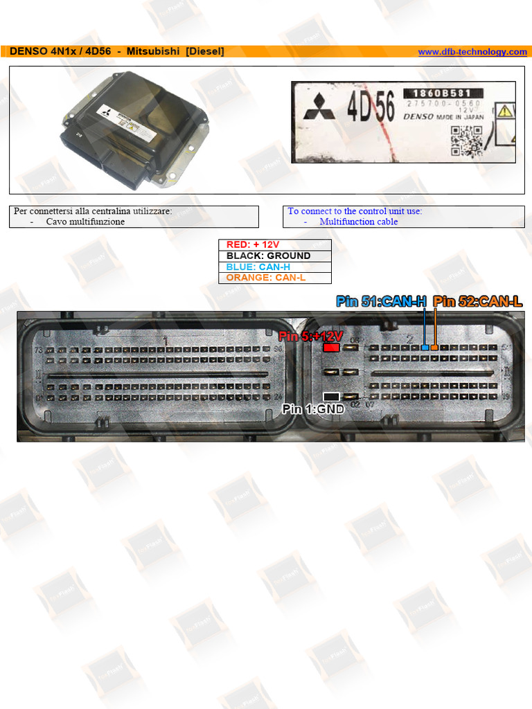 Pinout Denso 4n1x Mitsubishi | PDF