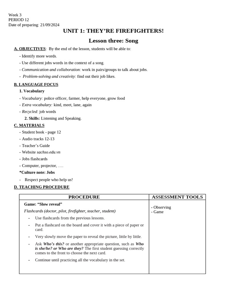 English 4 - Unit 1 - Lesson 3 | PDF | Vocabulary | Cognition