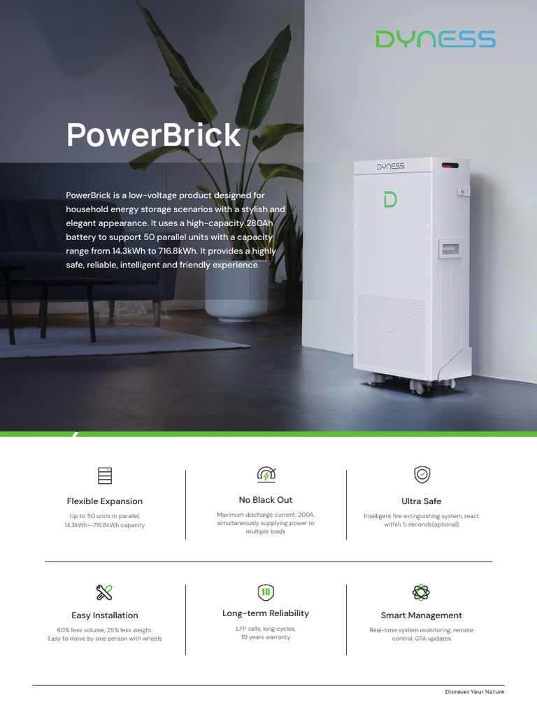 Dyness PowerBrick Datasheet-1 | PDF | Power (Physics) | Electricity