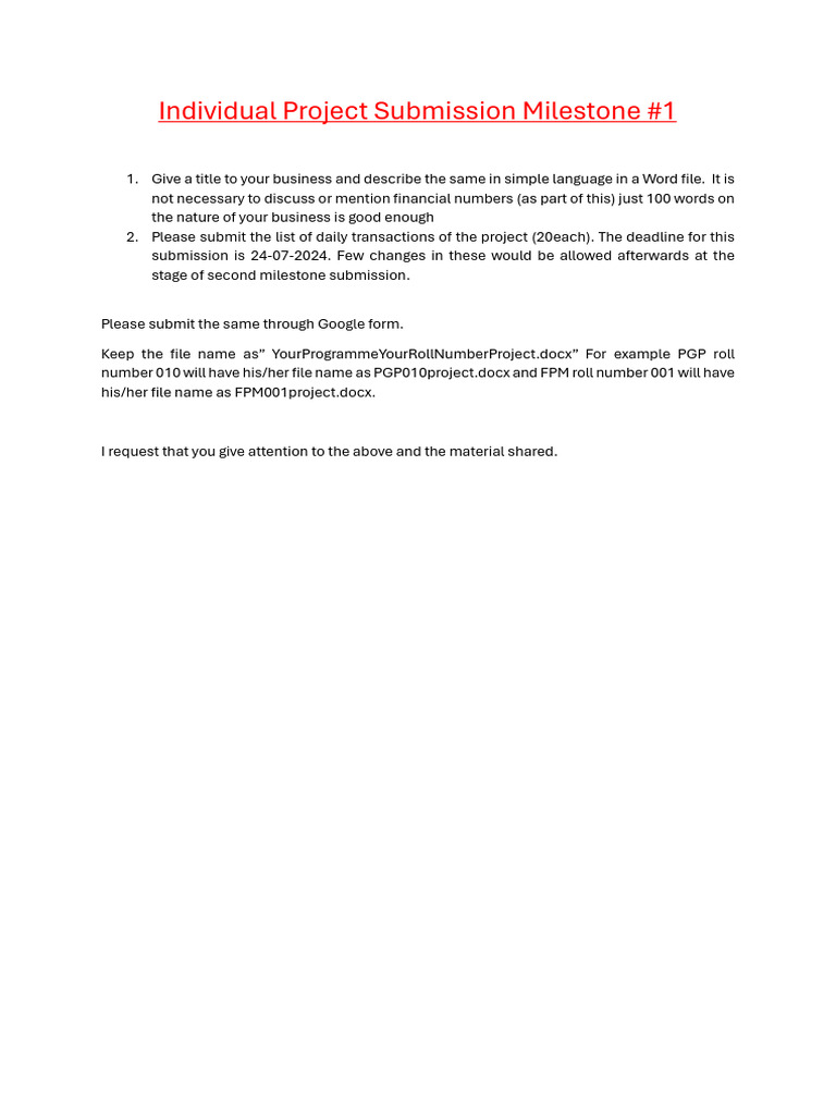 Project Submission Deadline: Milestone #1 | PDF