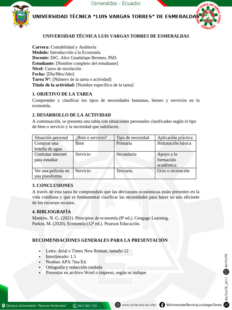 FORMATO - TAREAS | PDF