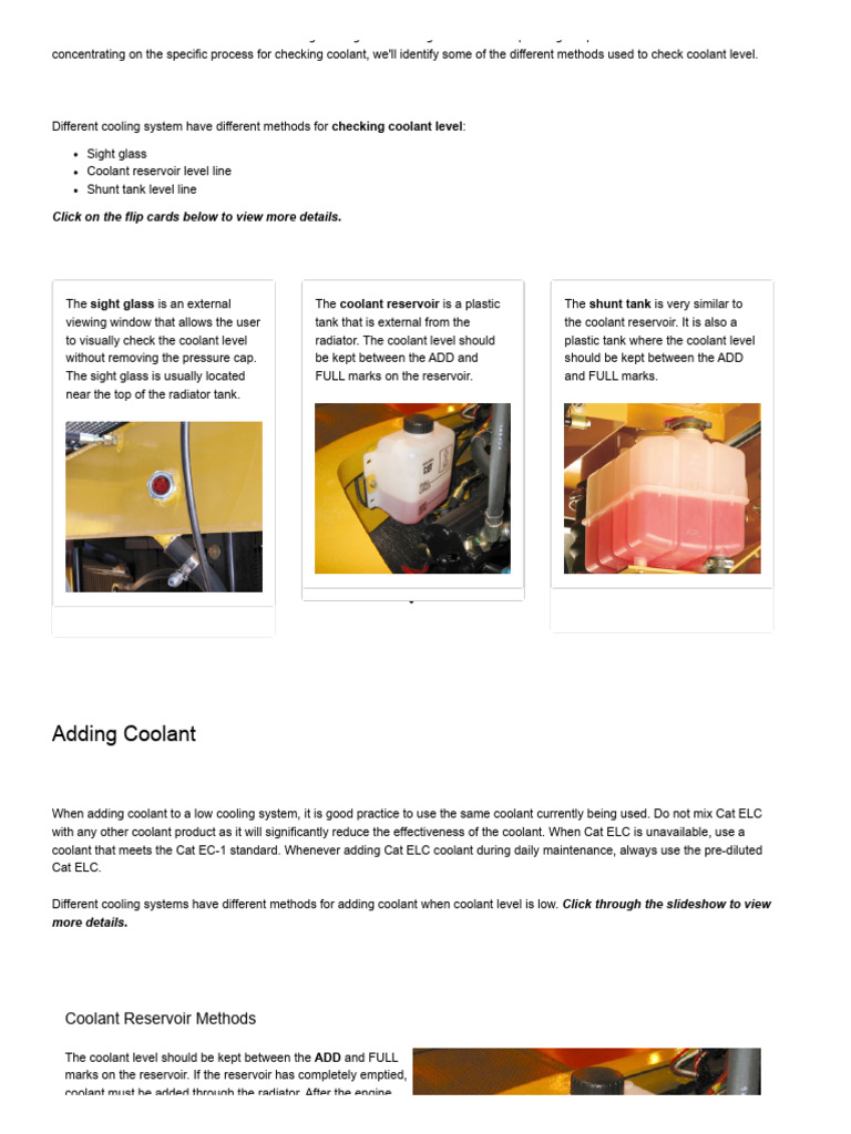 Checking Coolant | PDF