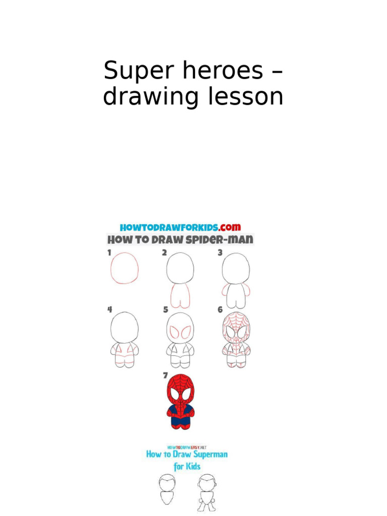 Super Heroes – Drawing Lesson | PDF