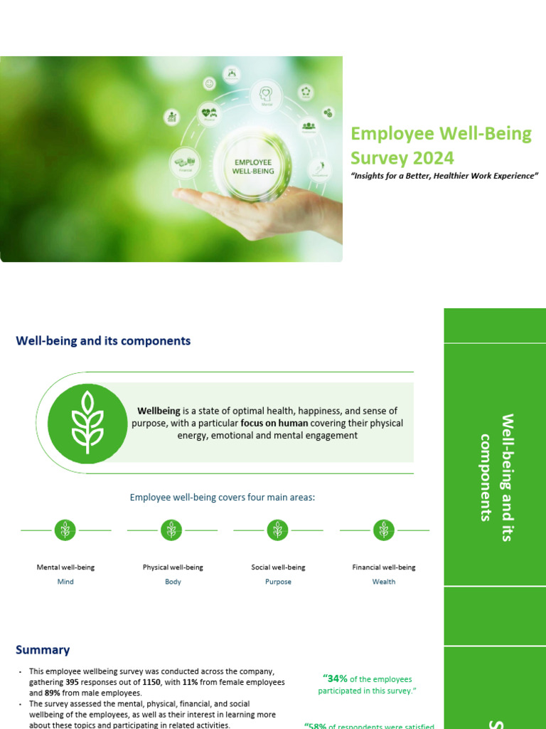 Employee WellBeing Survey Report | PDF | Well Being | Mental Health