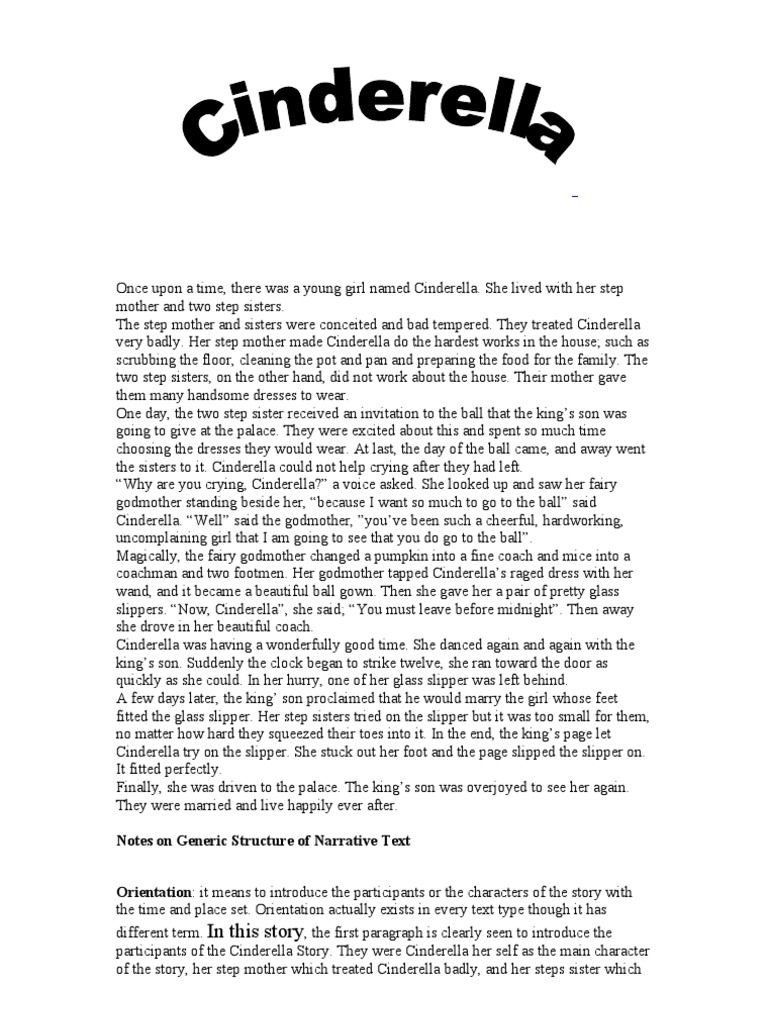 Cinderella Story | PDF | Cinderella | Narrative