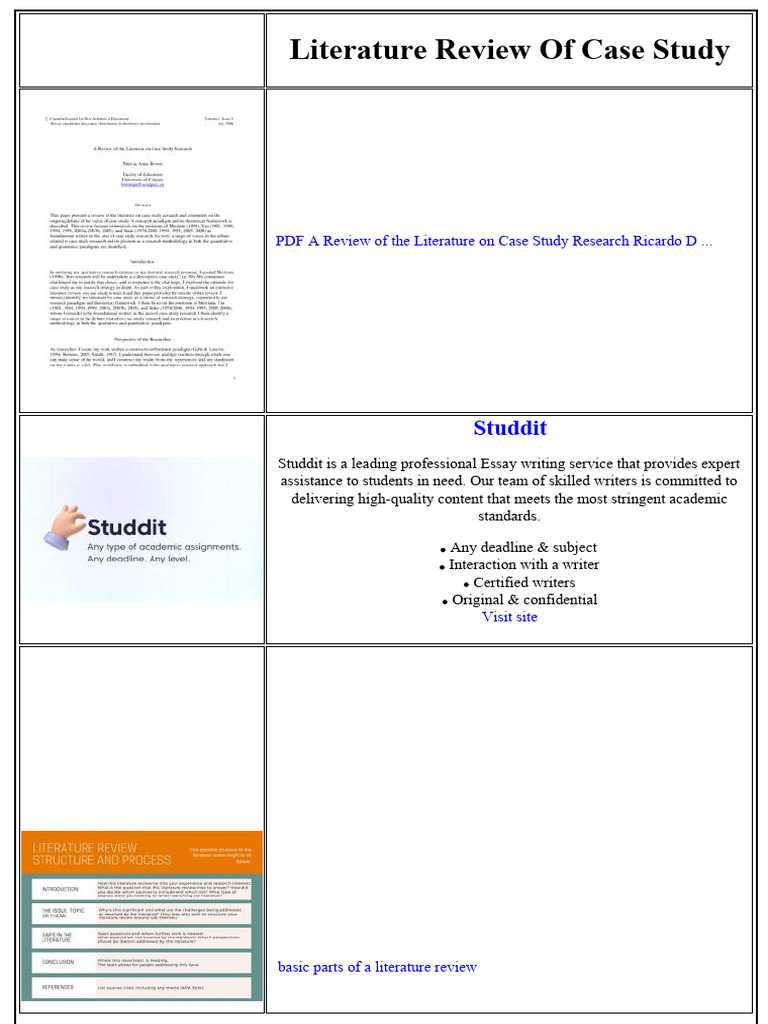 Literature Review of Case Study | PDF | Systematic Review | Statistics