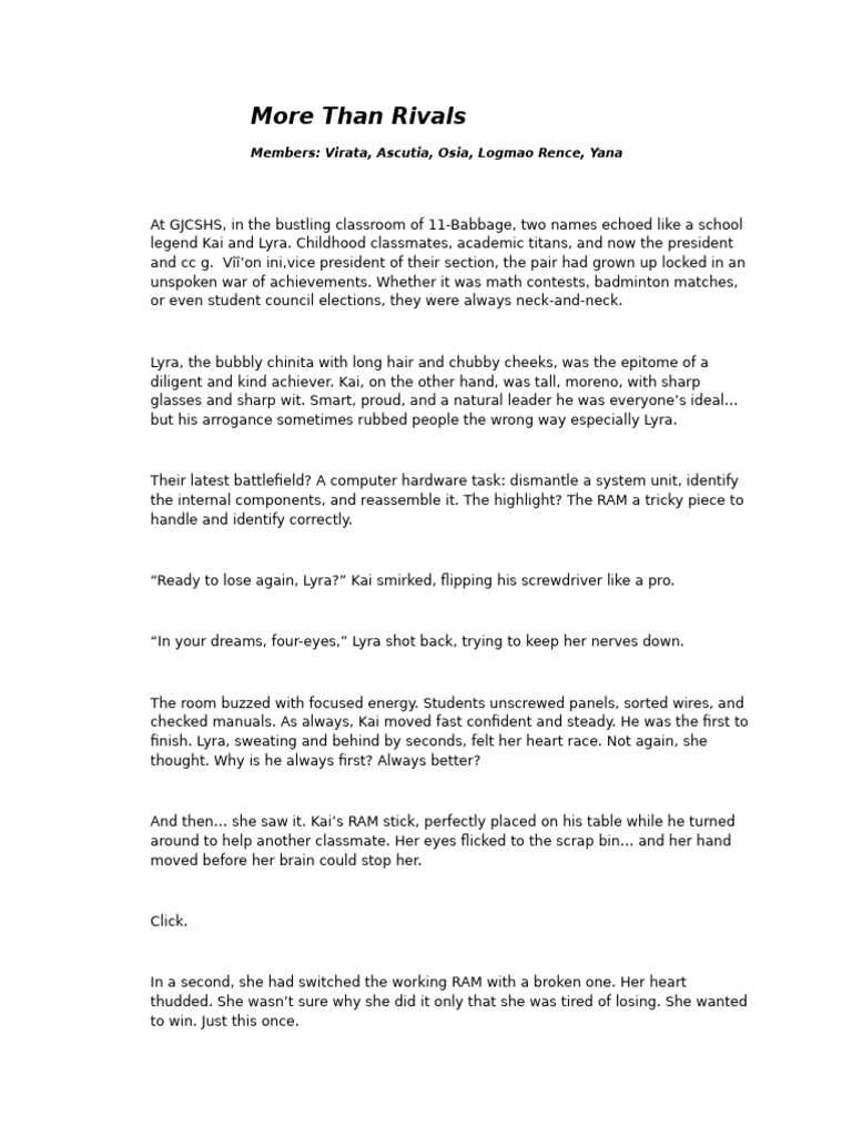 Rivalry to Teamwork: A Classroom Tale | PDF