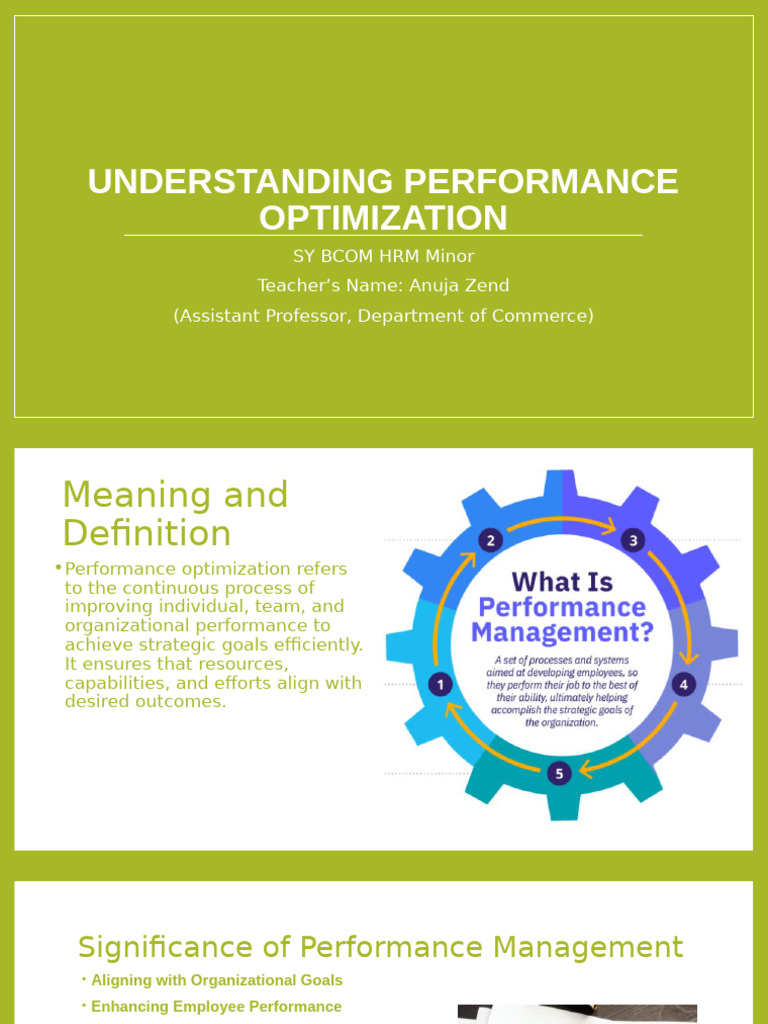 Performance Optimization Strategies Guide | PDF | Performance Appraisal ...