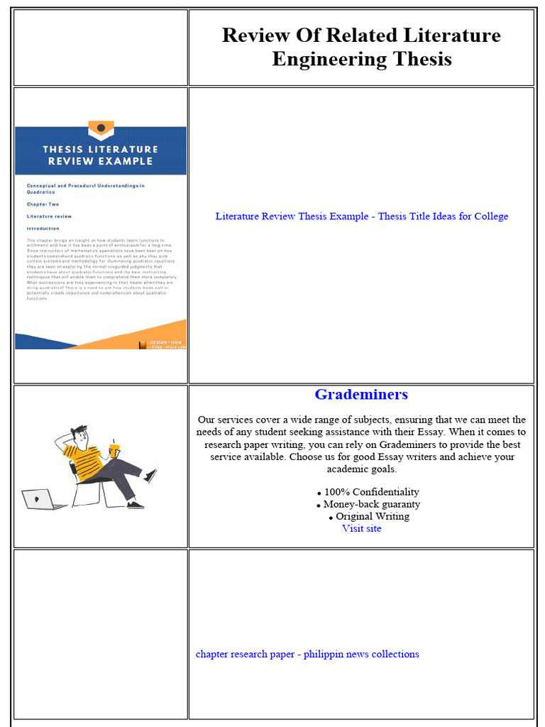 Review of Related Literature Engineering Thesis | PDF | Cluster ...