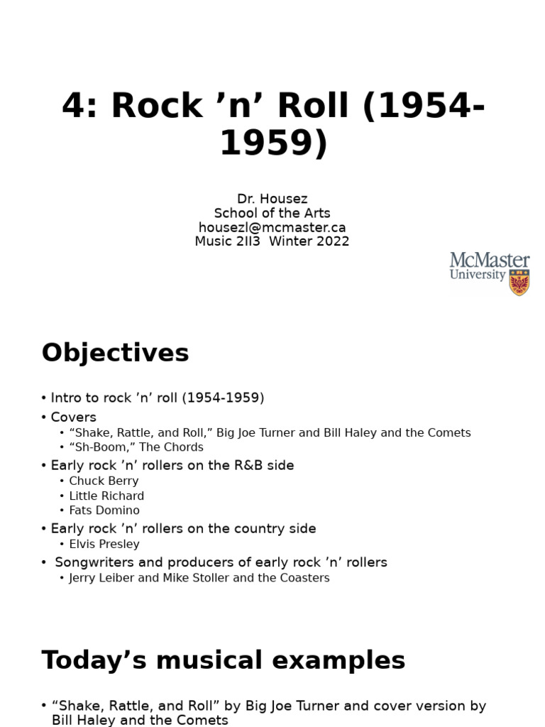 4-Rock 'N' Roll (1954-1959) Slides - 2II3 | PDF | Rock And Roll | Elvis ...