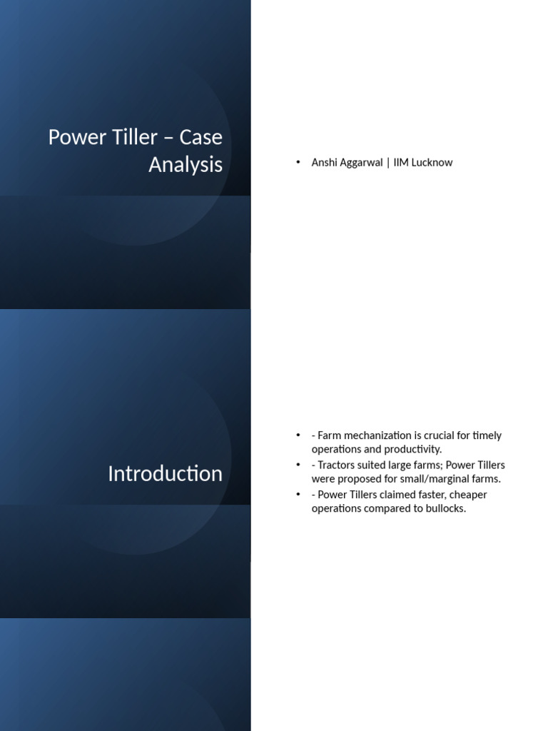 Case 5 Power Tiller Case Presentation | PDF | Tillage | Tractor