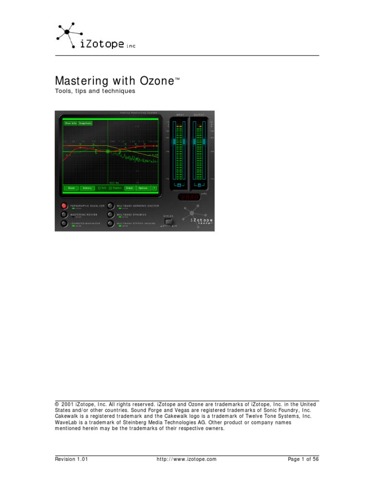 Izotope Ozone Mastering Guide | PDF | Equalization (Audio) | Sound Recording