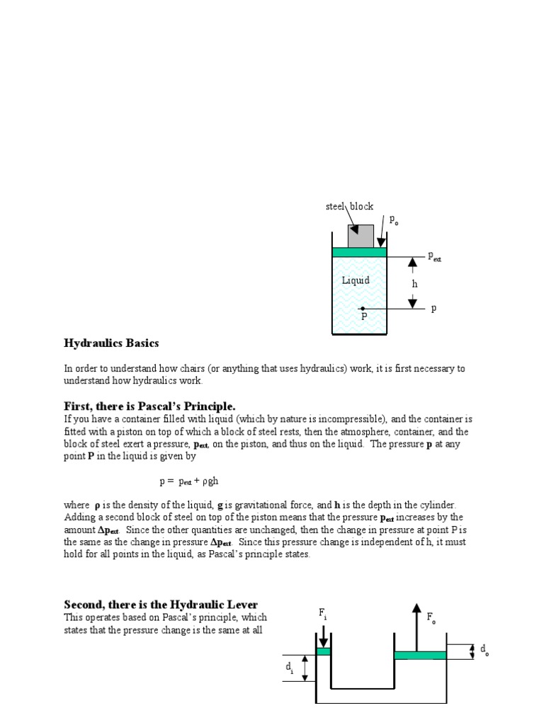 Hydraulics Basics | PDF | Pressure | Liquids