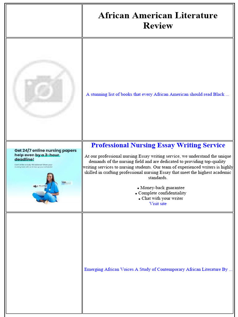 African American Literature Review | PDF | African American Literature ...