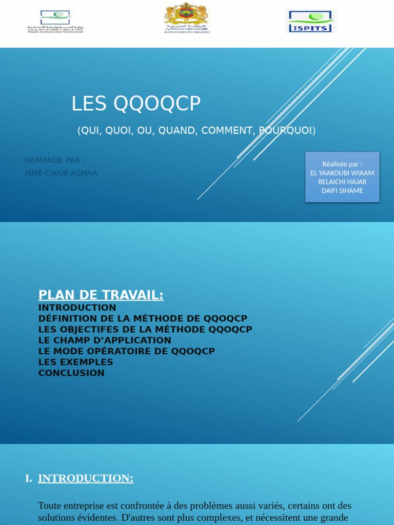 Méthode QQOQCP : Analyse et Applications | PDF | Commercialisation