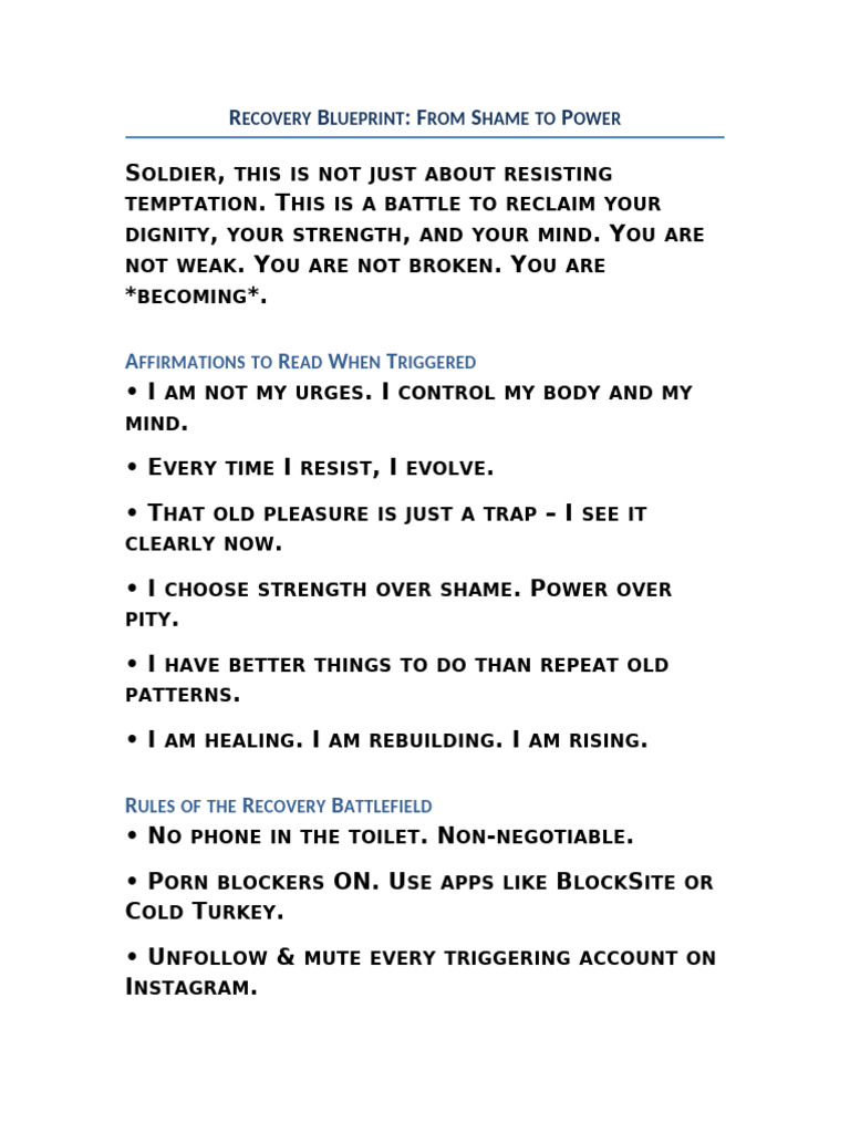 Recovery Blueprint Mridul Updated | PDF