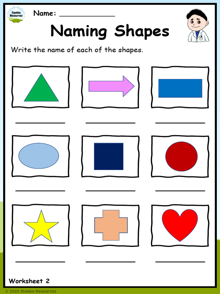 Grade 1 Naming Shapes Worksheet 2 | PDF