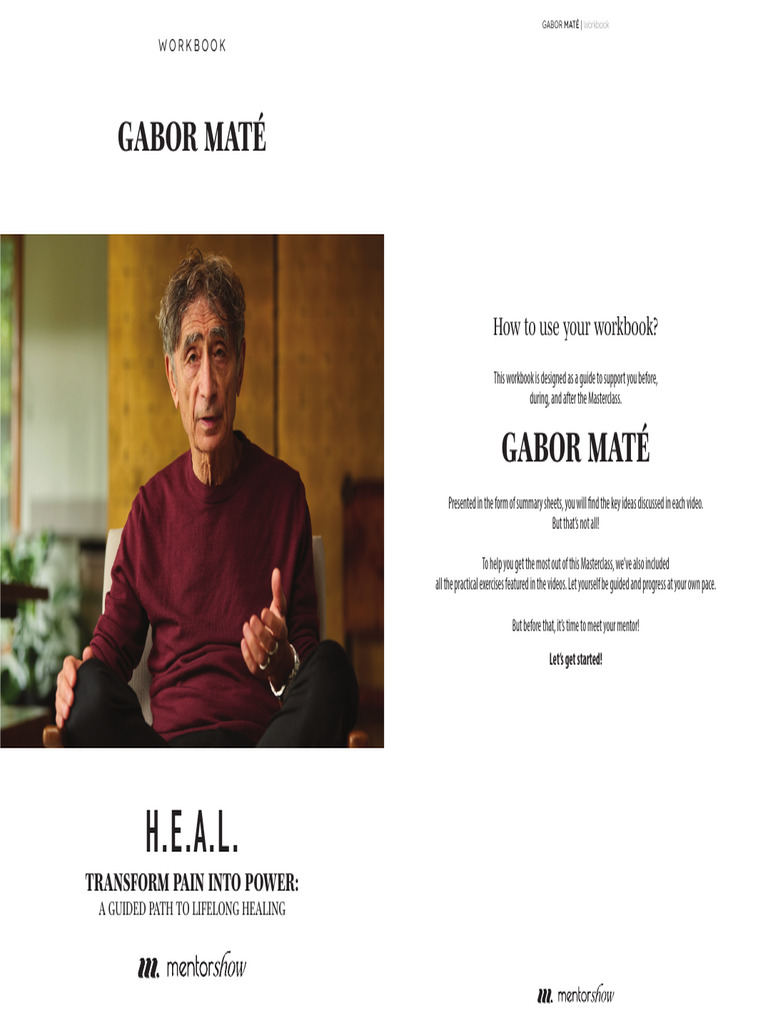 Gabor Maté's H.E.A.L. Method Workbook | PDF | Psychological Trauma ...