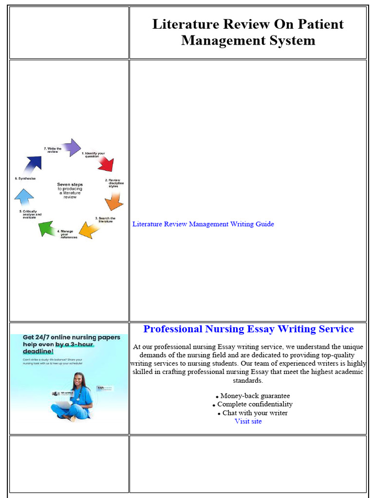Literature Review on Patient Management System | PDF | Electronic ...