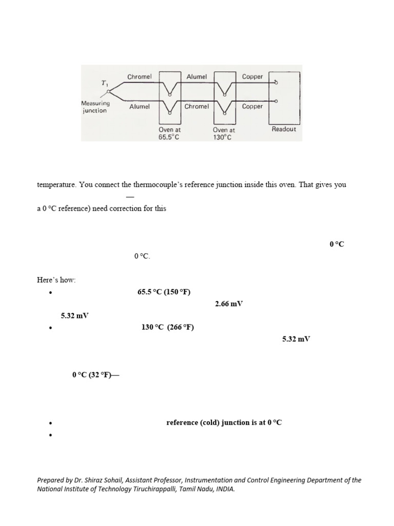 Double Oven Method For Cold Junction Compensation of Thermocouple | PDF ...