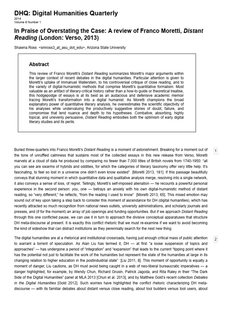 In Praise of Overstating The Case - Shawna Ross | PDF | Liberal Arts ...